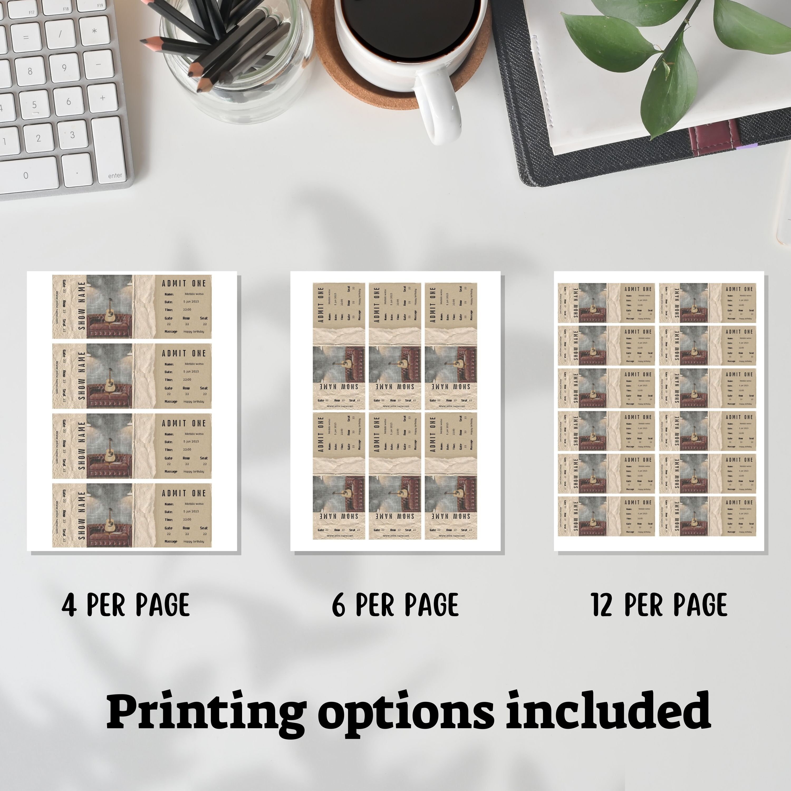 Editable Ticket Even, Custom Ticket, Canva Editable Template, Printable ...