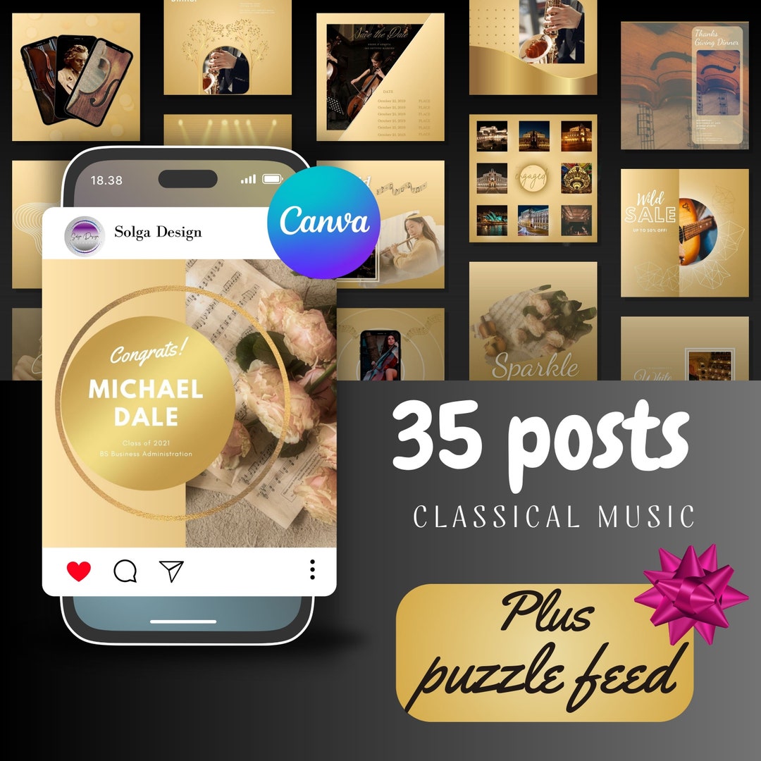 35 Musician Post, Musician Social Media, Canva Editable Template ...
