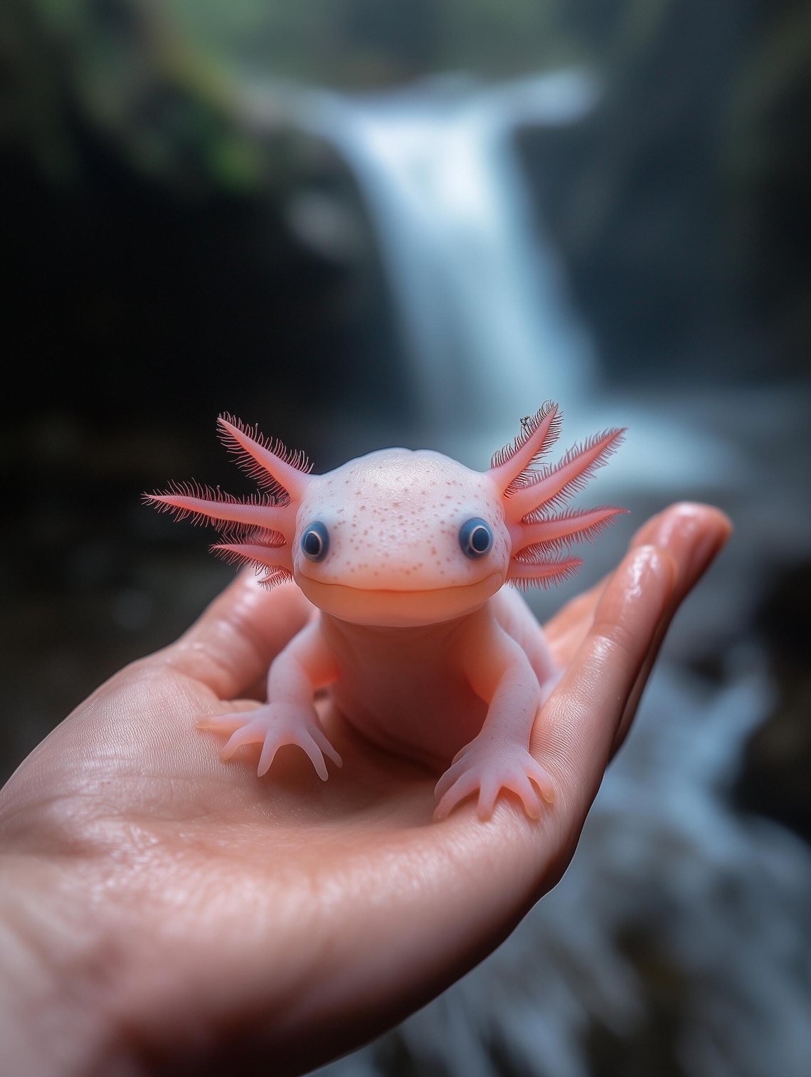 Cute Axolotl in My Hand - Etsy