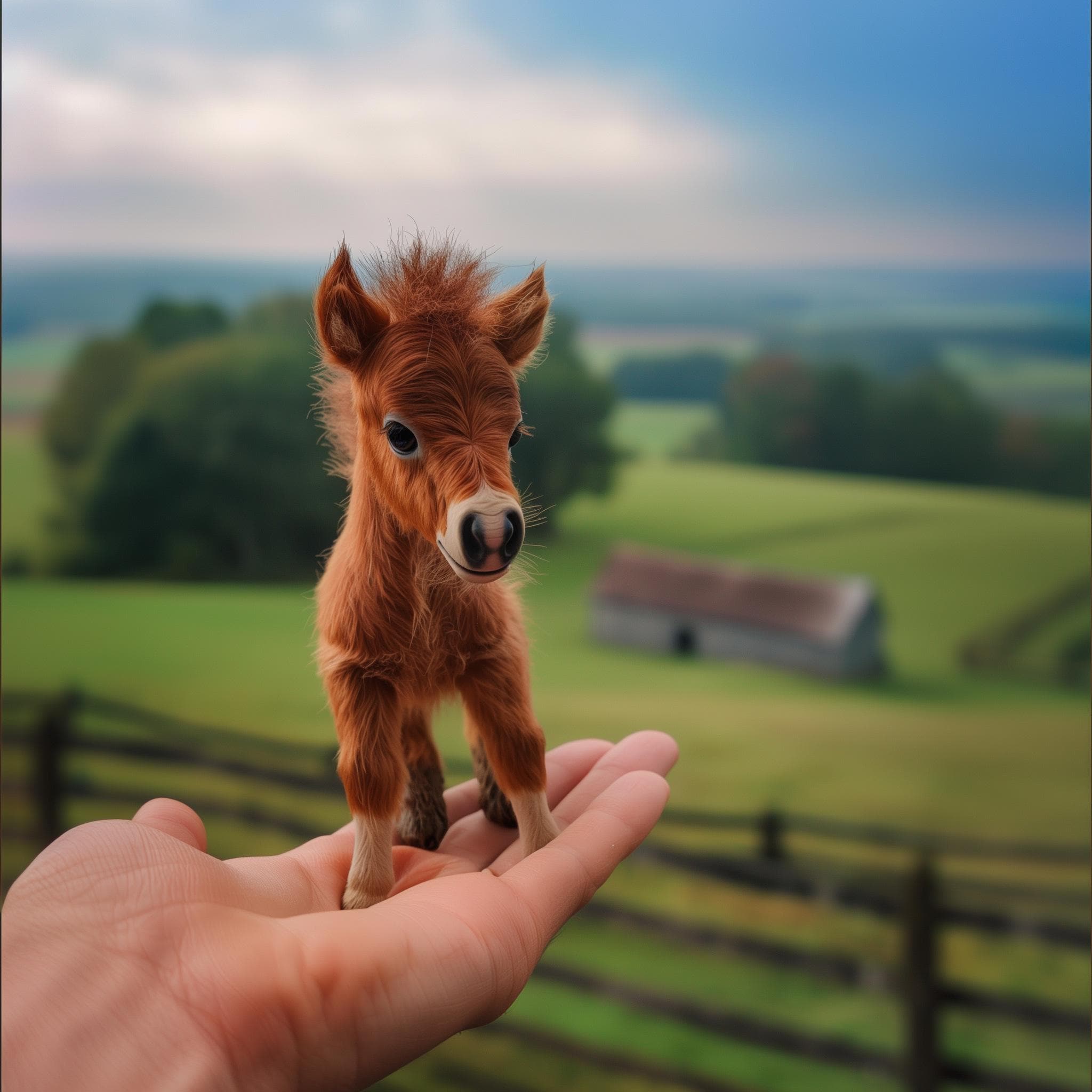 Adorable Baby Horse in Hand (digital Print) - Etsy