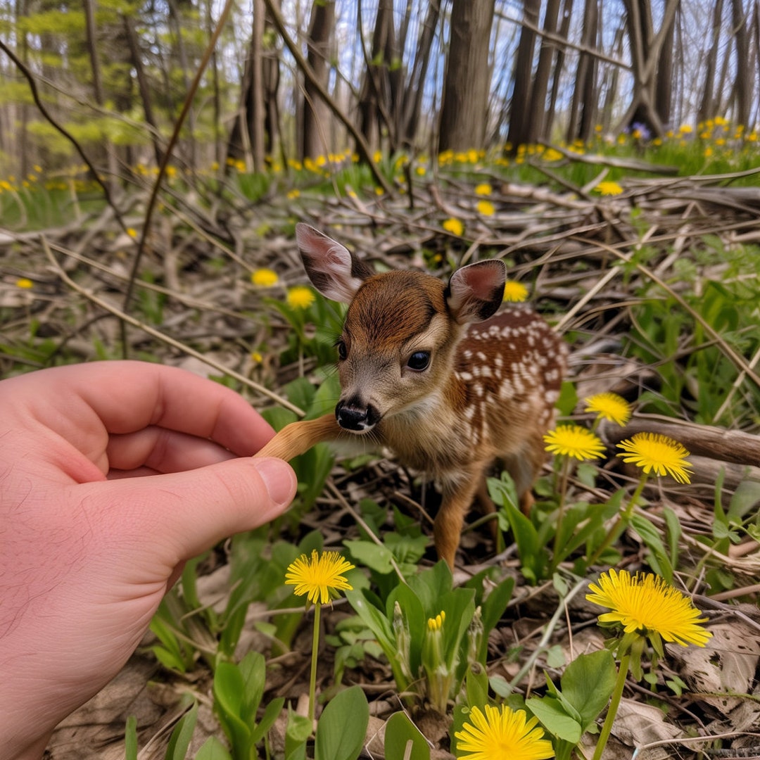 Tiny Baby Deer Found in the Forest (digital Print) - Etsy