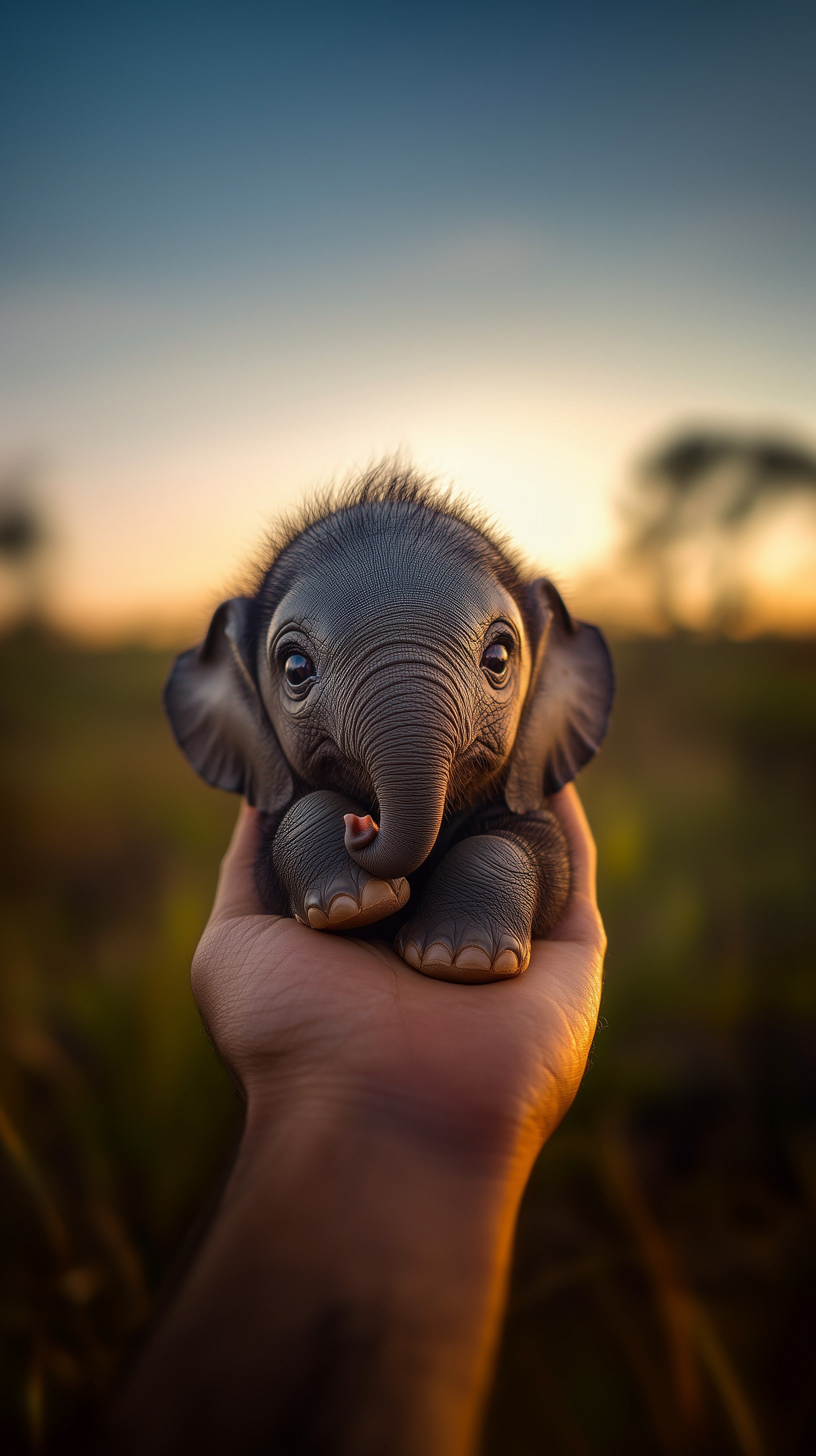 Tiny Baby Elephant in the Palm of My Hand (digital Print) - Etsy