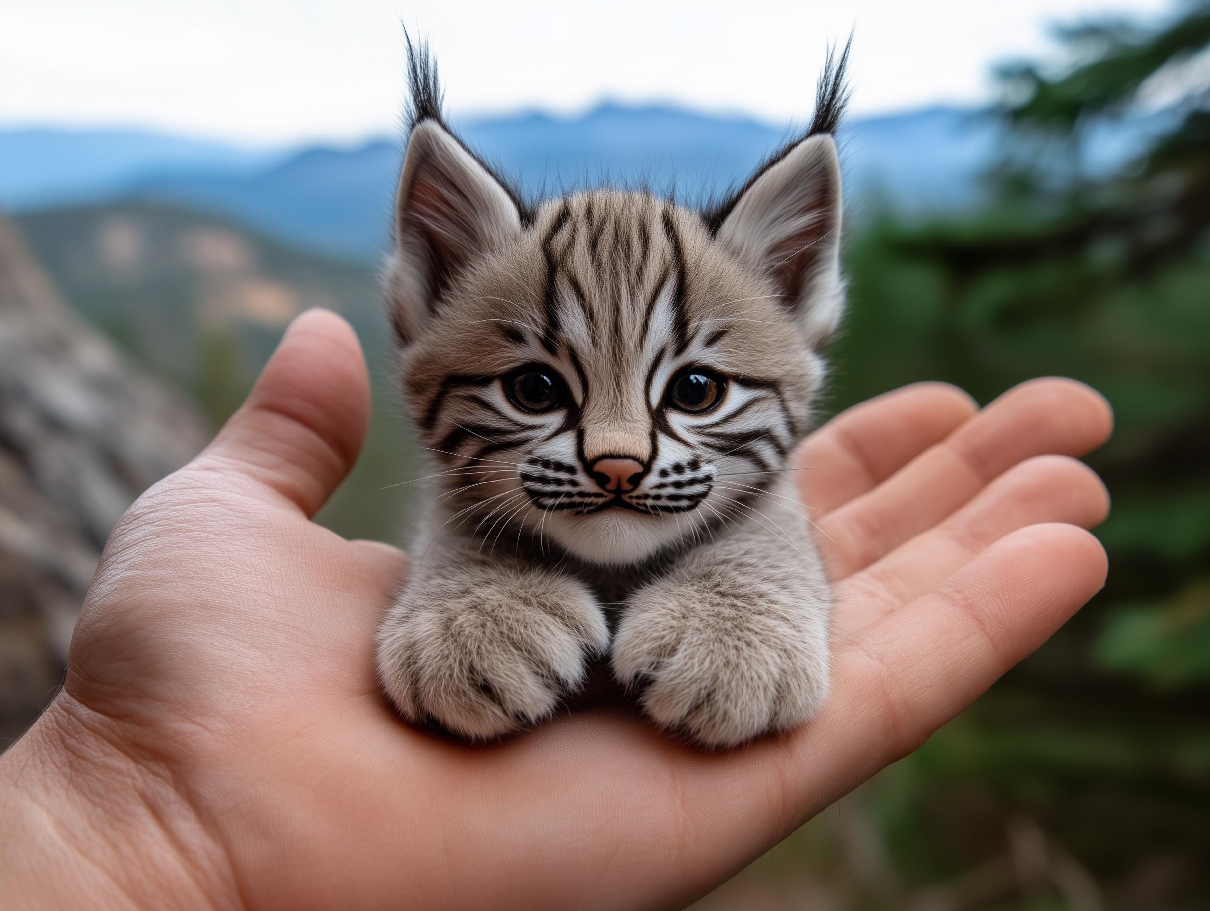 Baby Canadian Lynx in the Palm of My Hand (digital Print) - Etsy