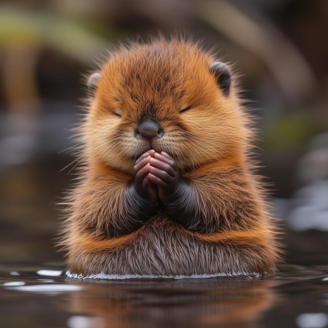 Cute Beaver Praying - Etsy