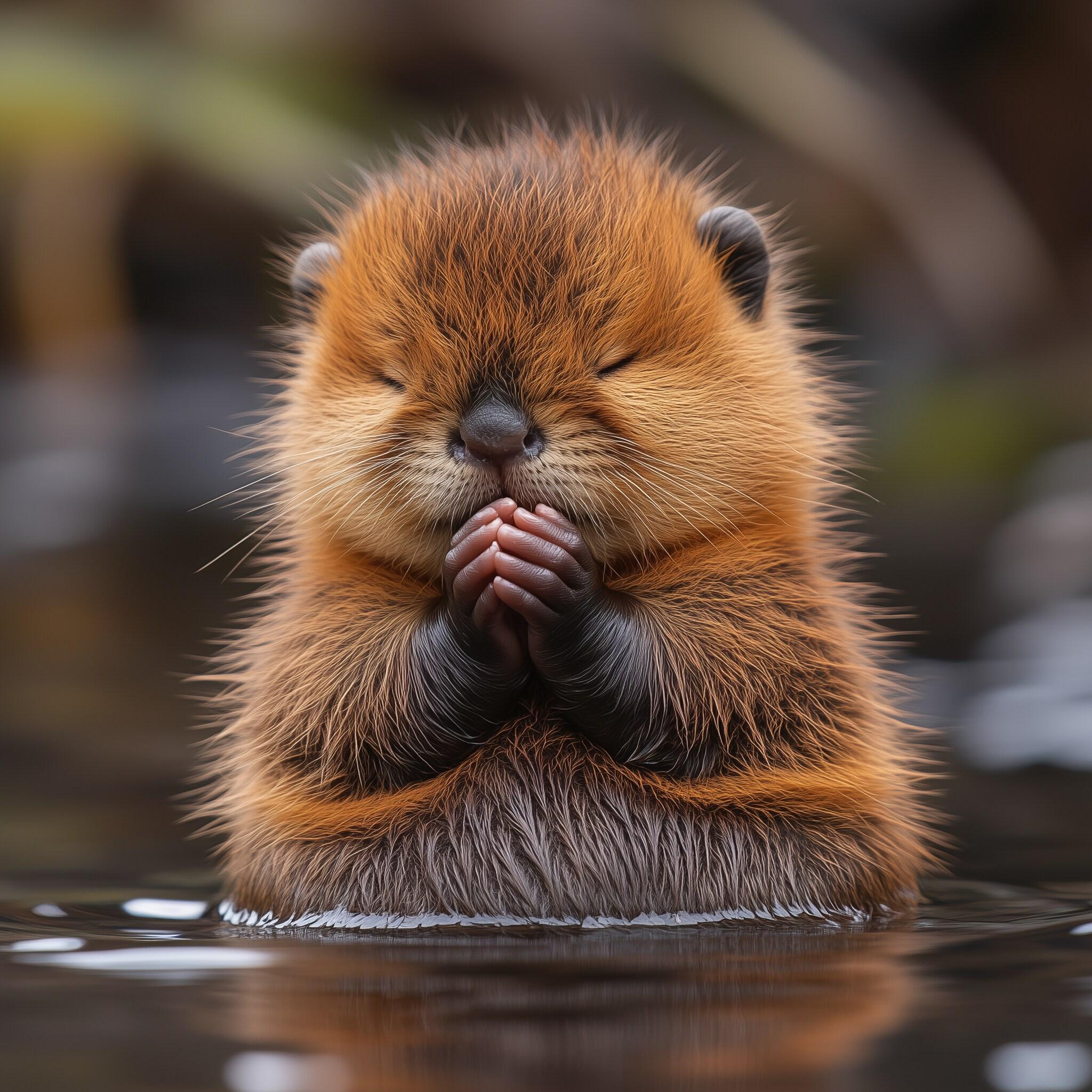 Cute Beaver Praying - Etsy