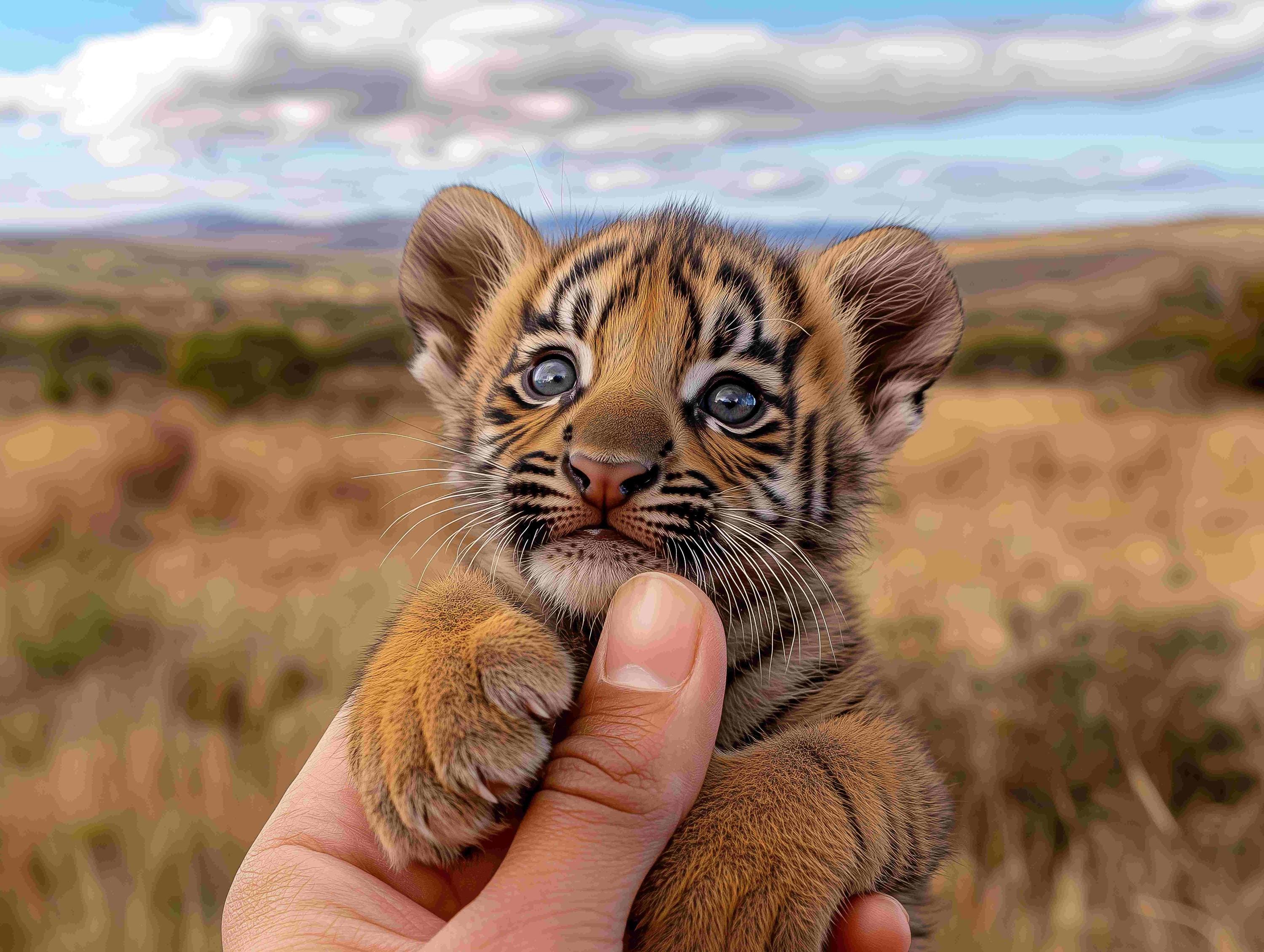 Baby Tiger in the Palm of Your Hand (digital Print) - Etsy