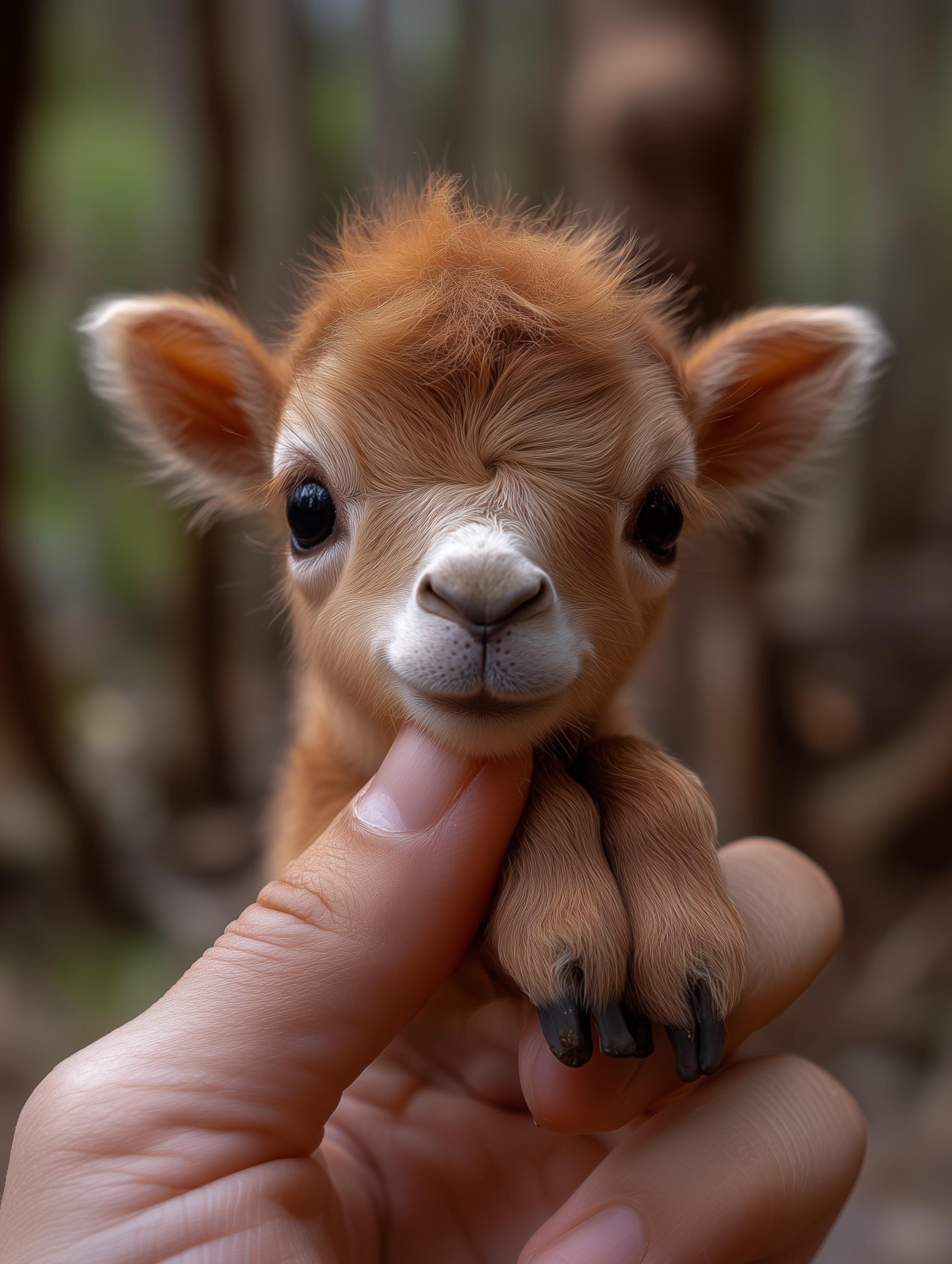 Baby Camel in Palm of Hand Digital Print, Cute Tiny Camel Nursery Wall ...