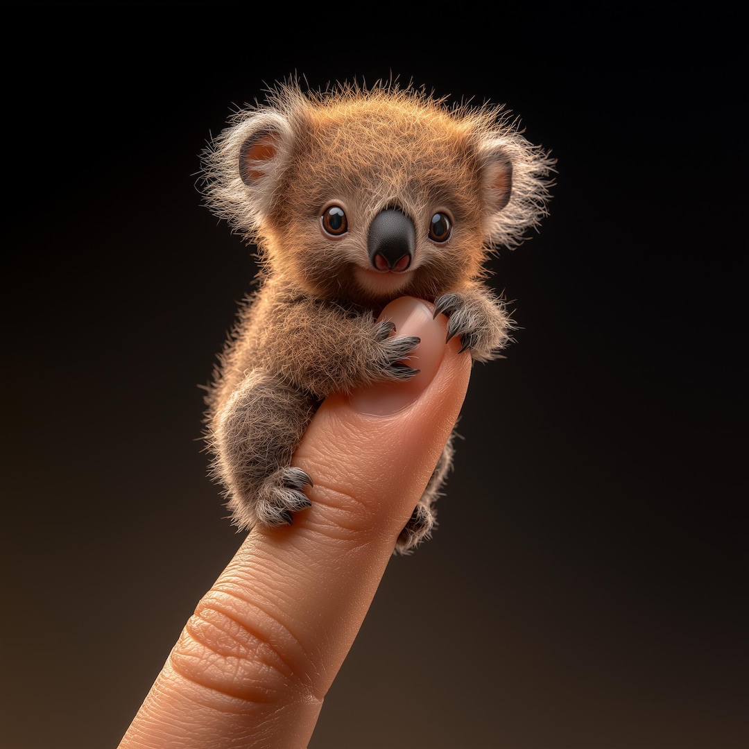 Tiny Baby Koala Digital Print, Cute Koala Joey Nursery Wall Art ...