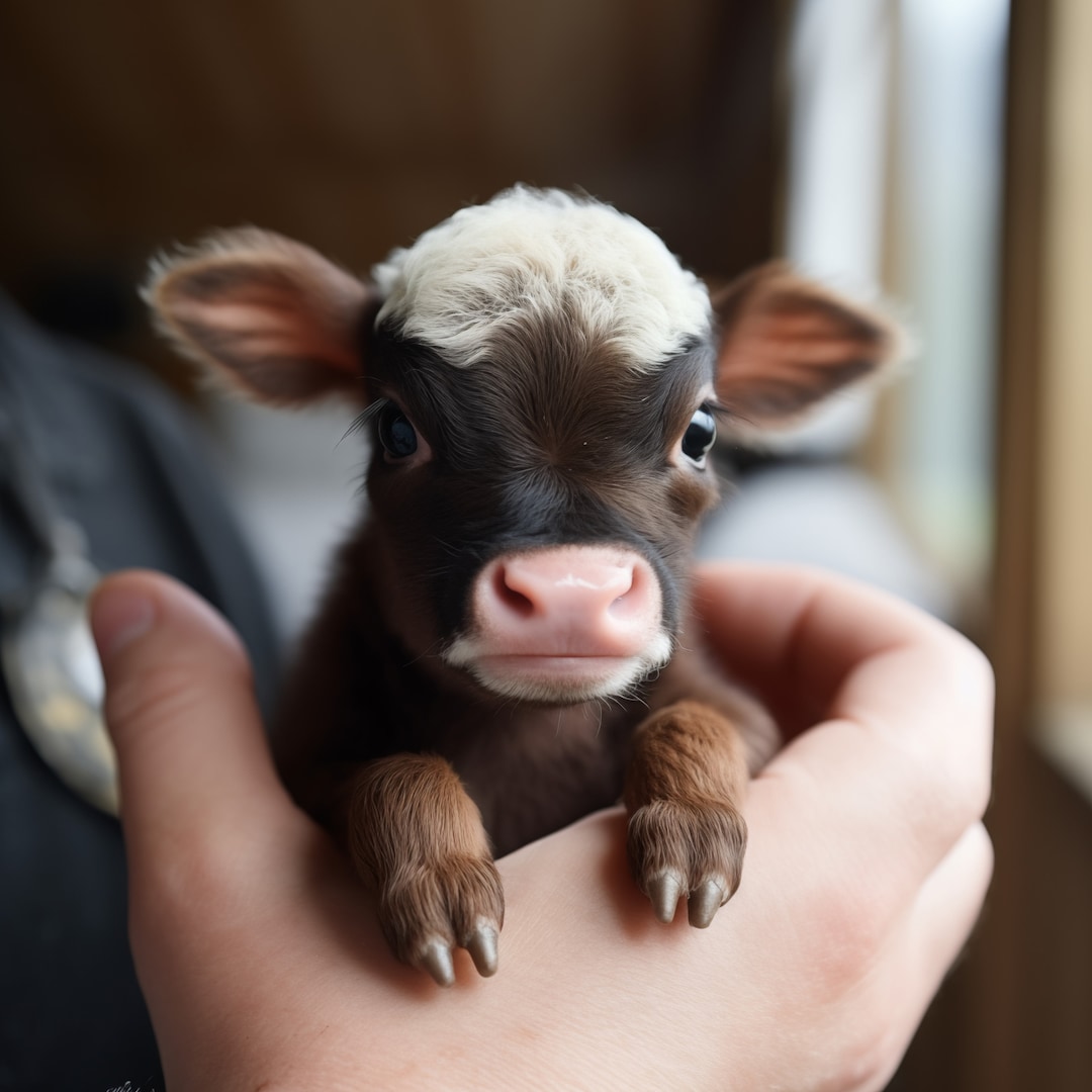 Baby Cow in the Palm of Your Hand (digital Print) - Etsy