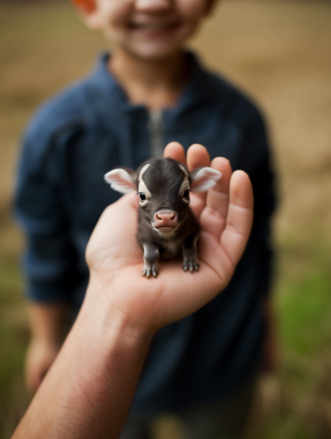 Baby Cow in the Palm of Your Hand (digital Print) - Etsy