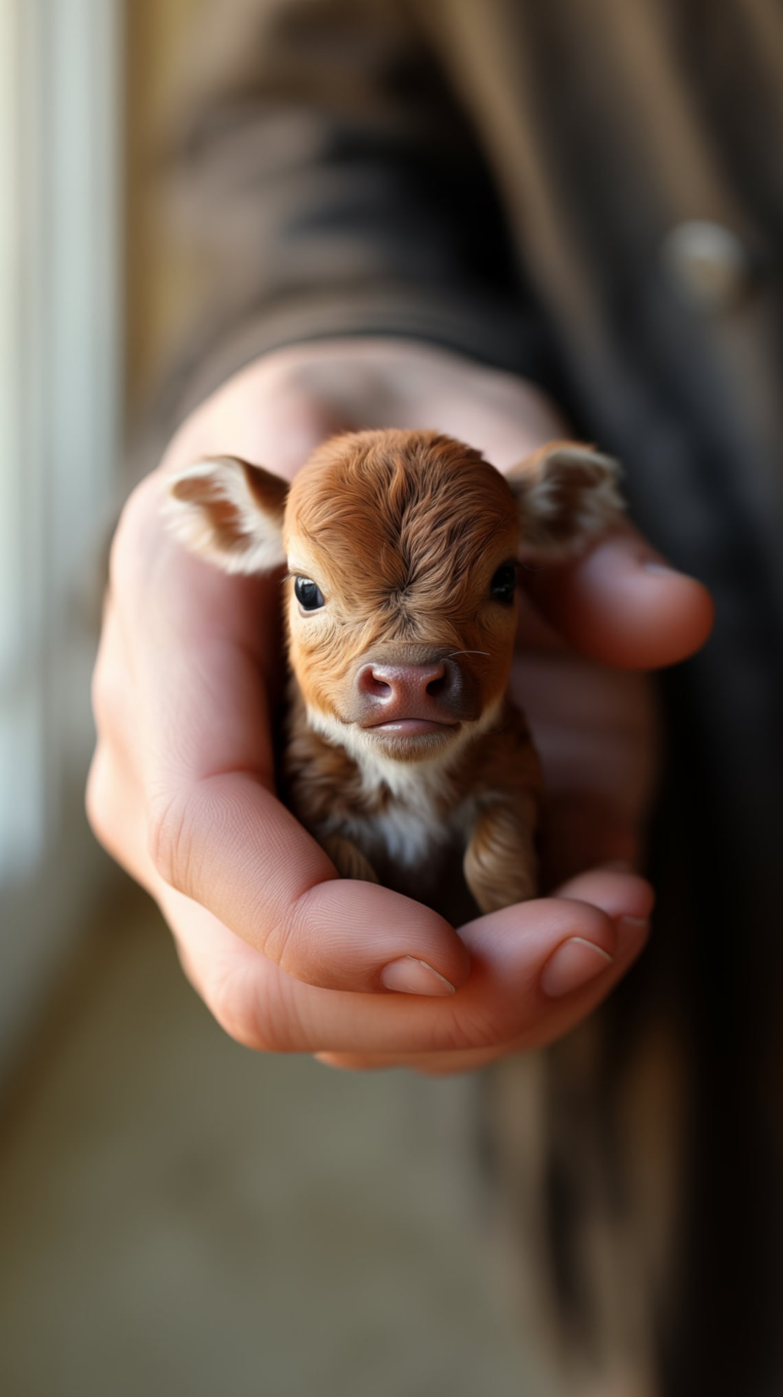 Baby Cow in the Palm of Your Hand (digital Print) - Etsy