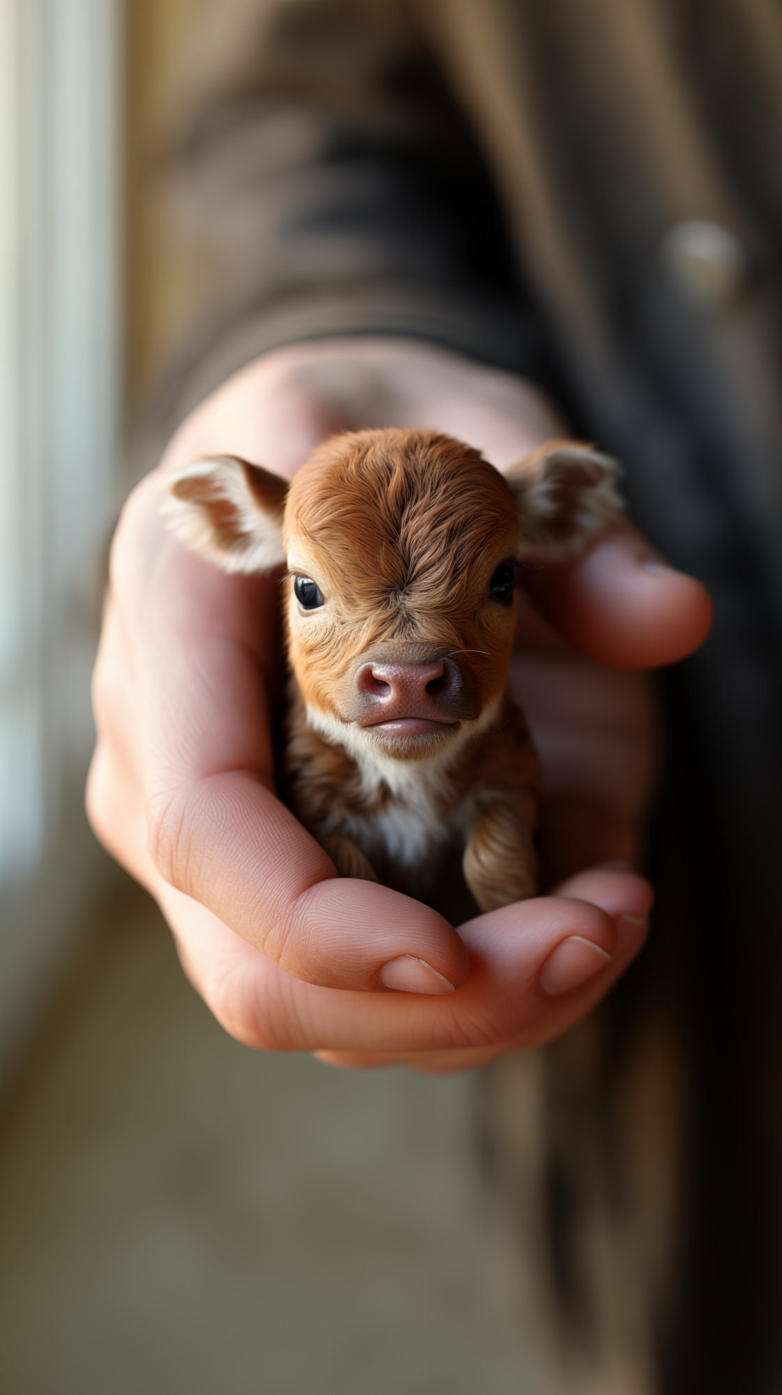 Baby Cow in the Palm of Your Hand (digital Print) - Etsy