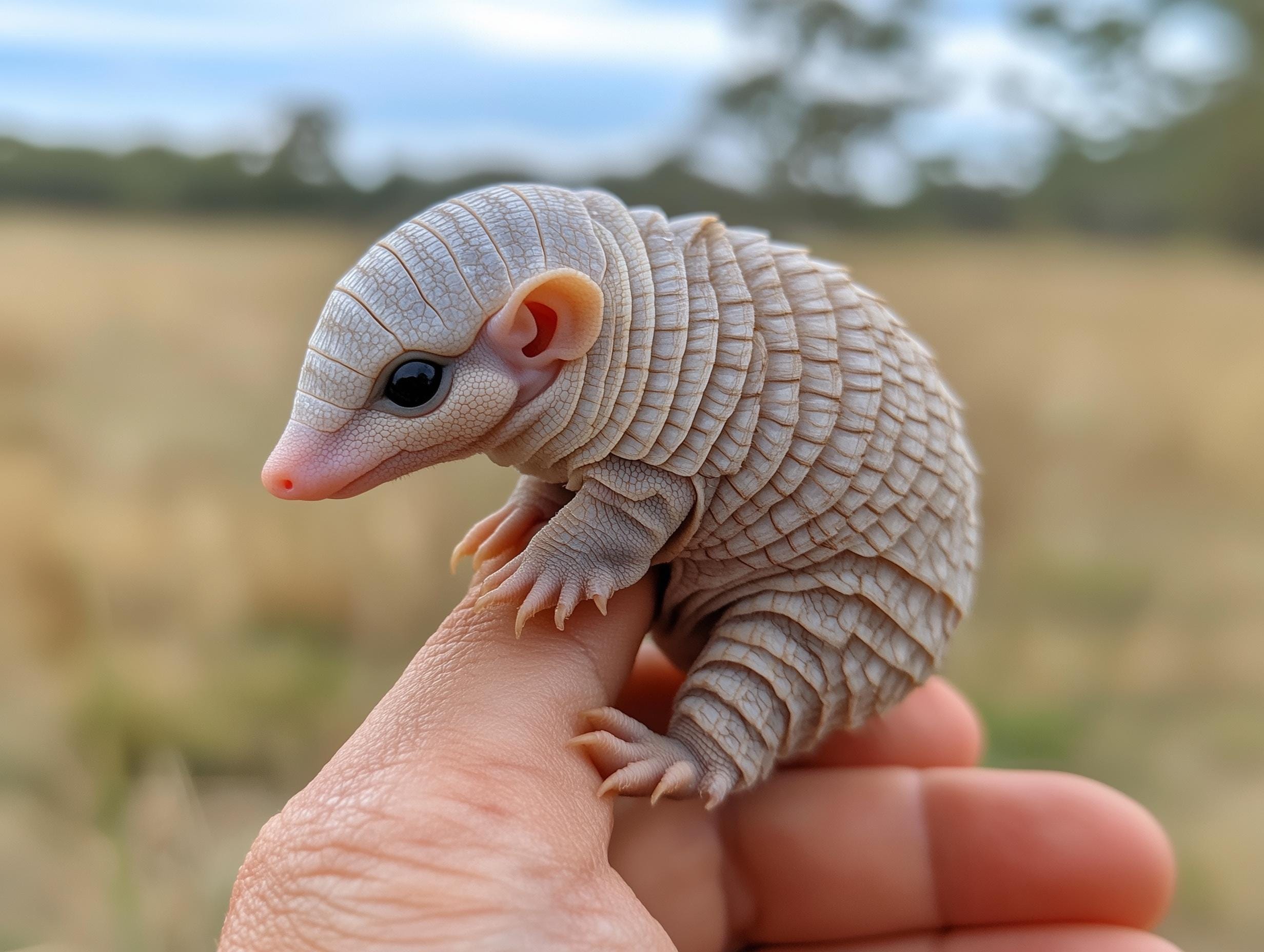 Adorable Baby Armadillo in My Hand digital Print - Etsy