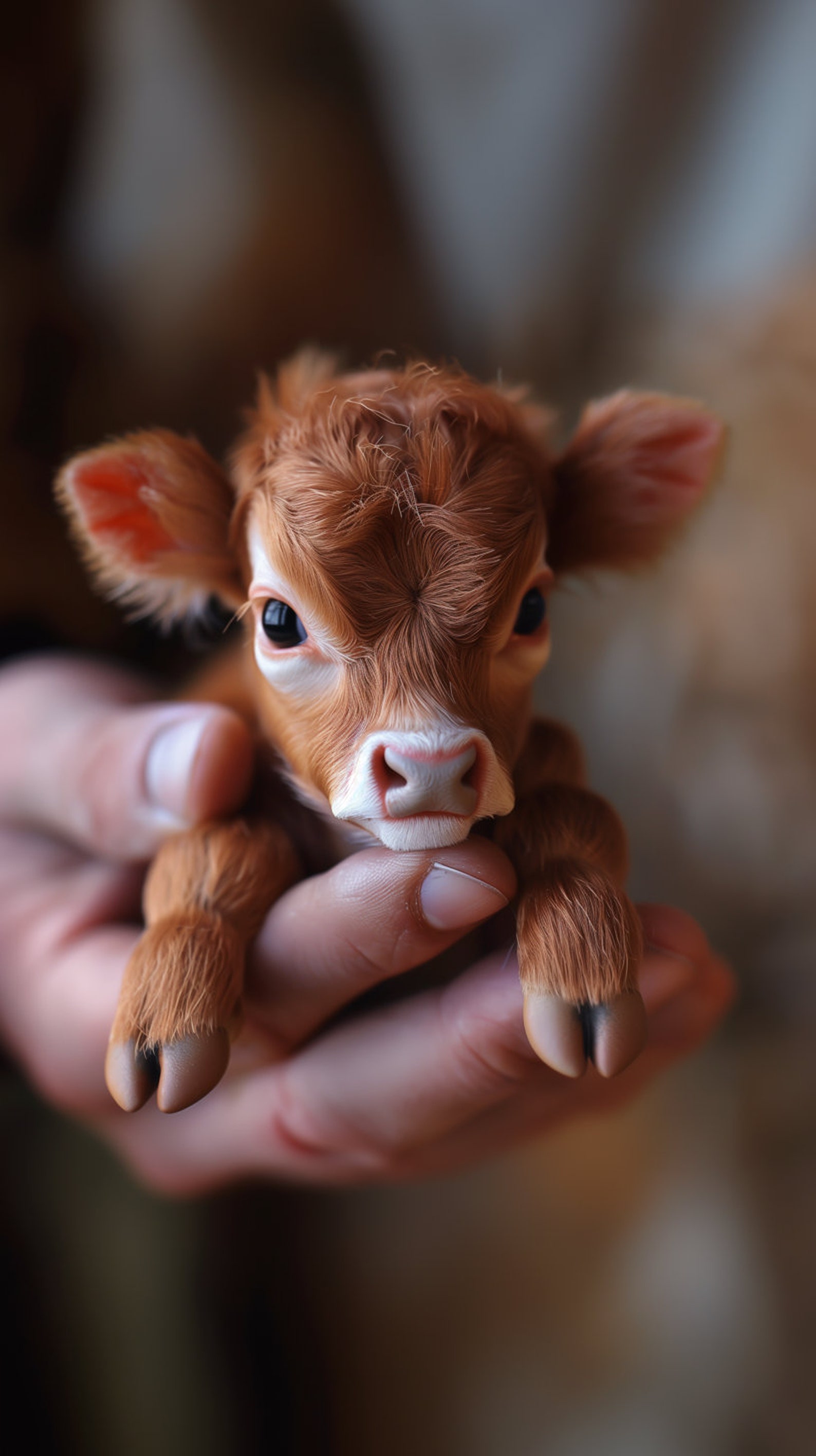 Baby Cow in Hand Digital Print: Adorable Calf Lover Gift - Etsy