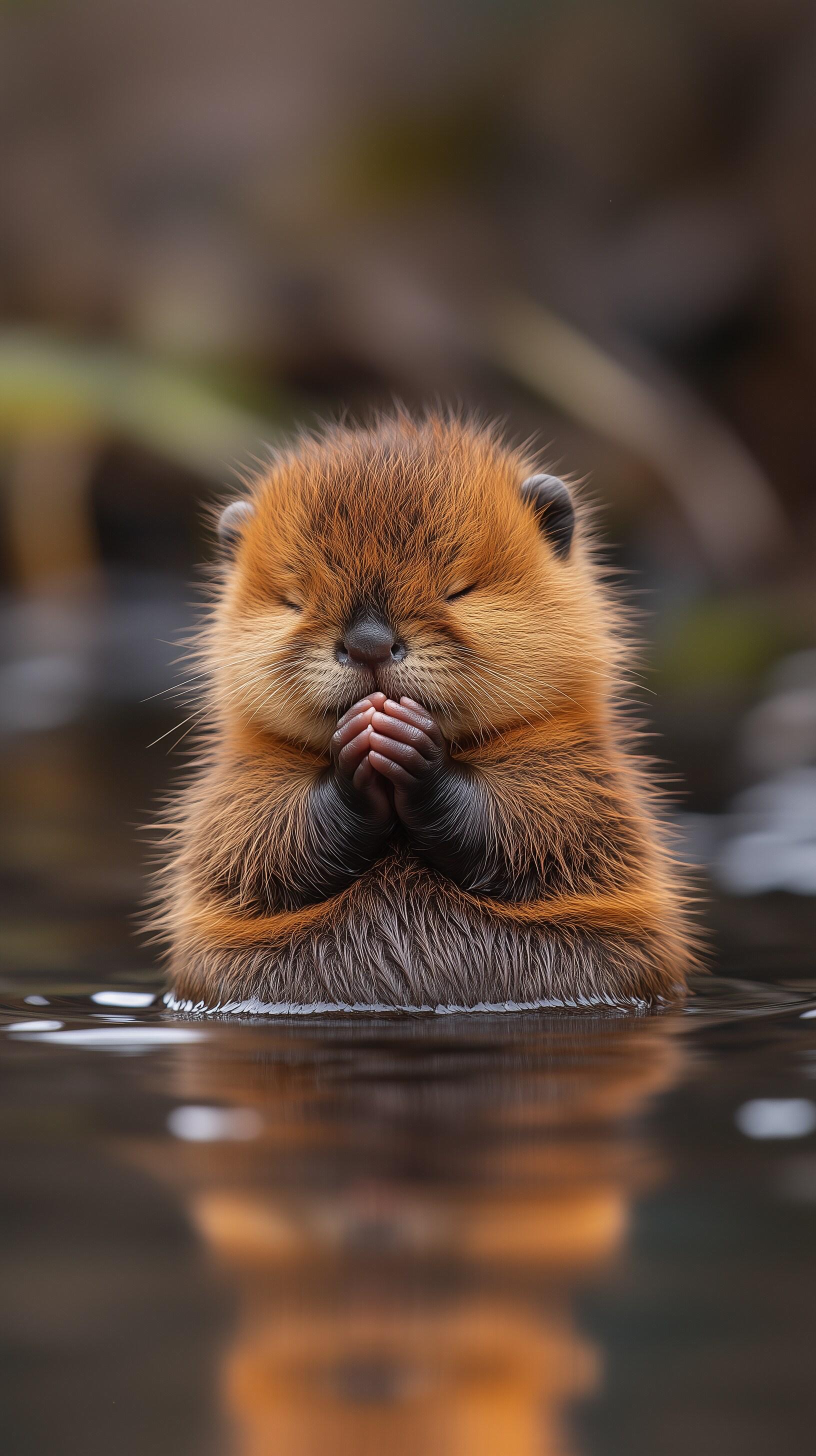 Cute Beaver Praying - Etsy