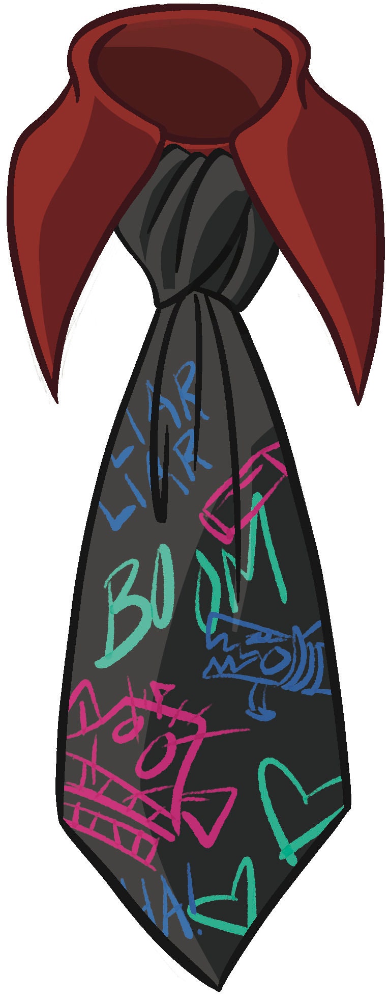 Silco's Necktie With Jinx's Doodles Arcane 2.75 Vinyl Sticker - Etsy