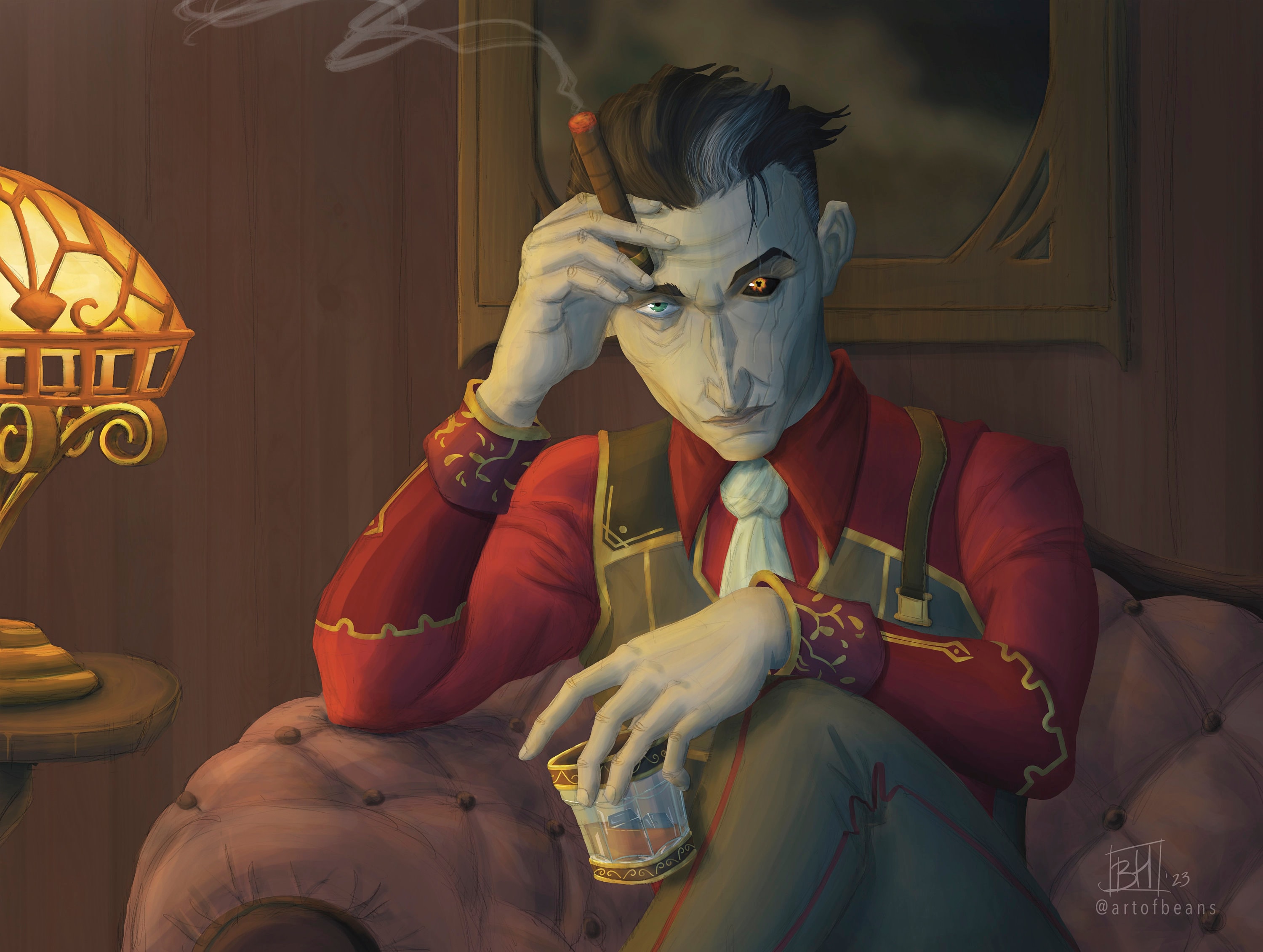 Silco: Late Night Drink | Arcane | Art Print - Etsy