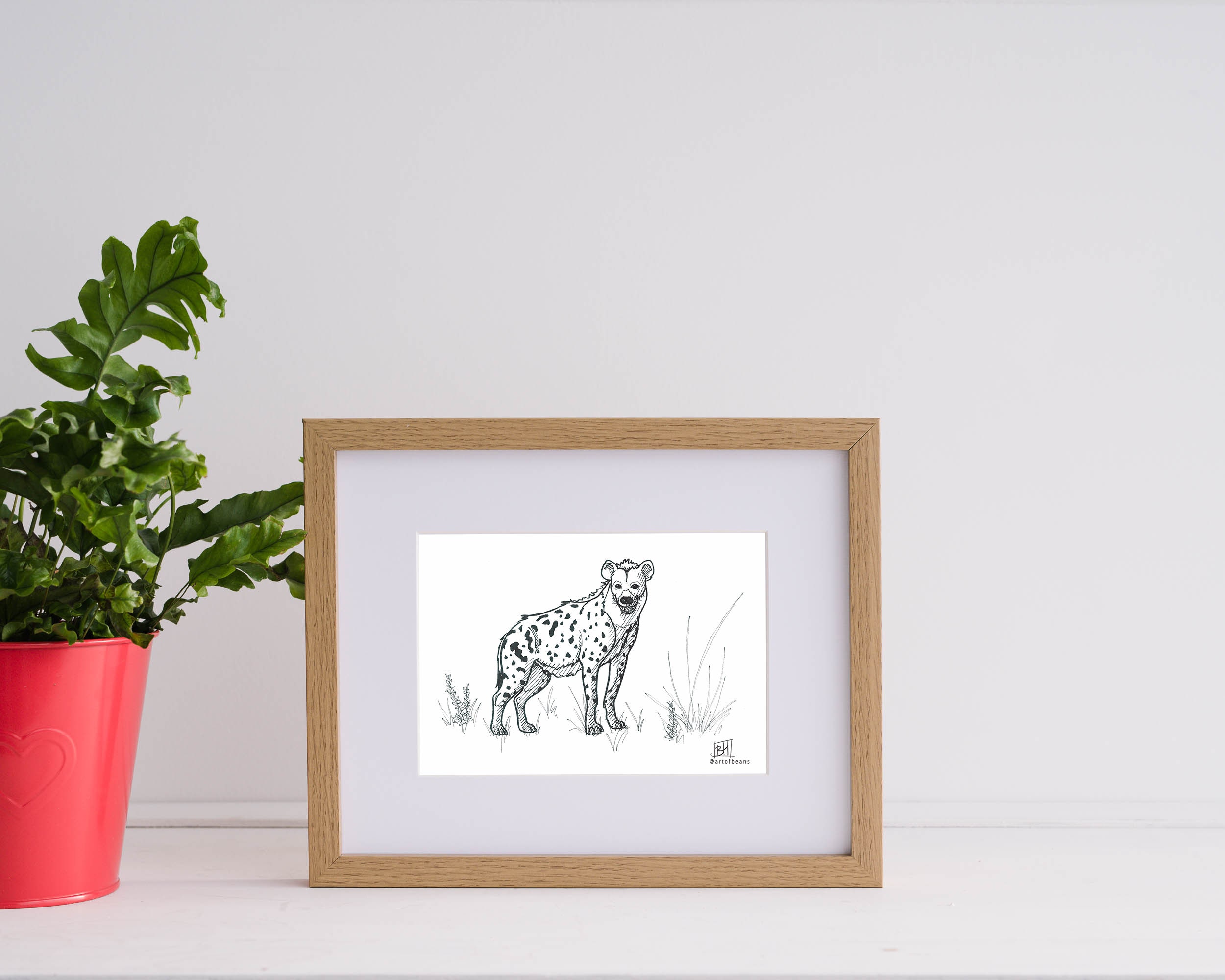 Spotted Hyena | Art Print - Etsy