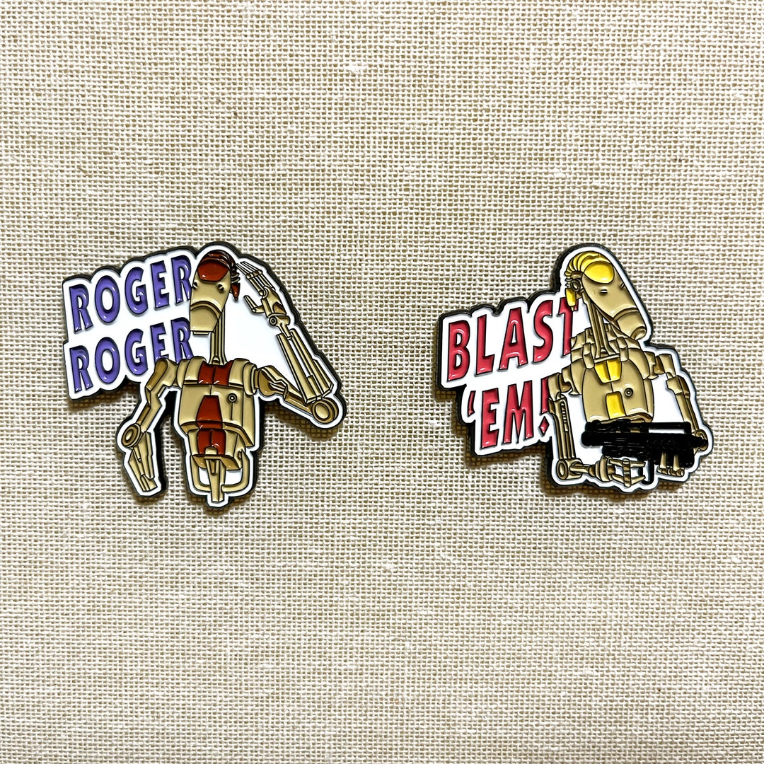 Battle Droids: Roger Roger & Blast 'em | Star Wars | 1.5" Enamel Pins ...