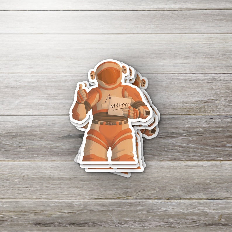 The Fonz the Martian 3.5 Vinyl Sticker - Etsy