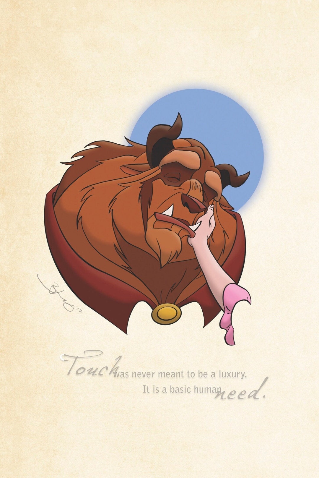 The Beast: Touch | Beauty and the Beast | Art Print - Etsy