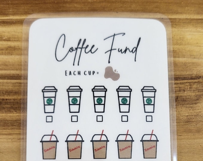 Coffee Fund Savings Challenge | Laminated Savings Challenge | Physical ...