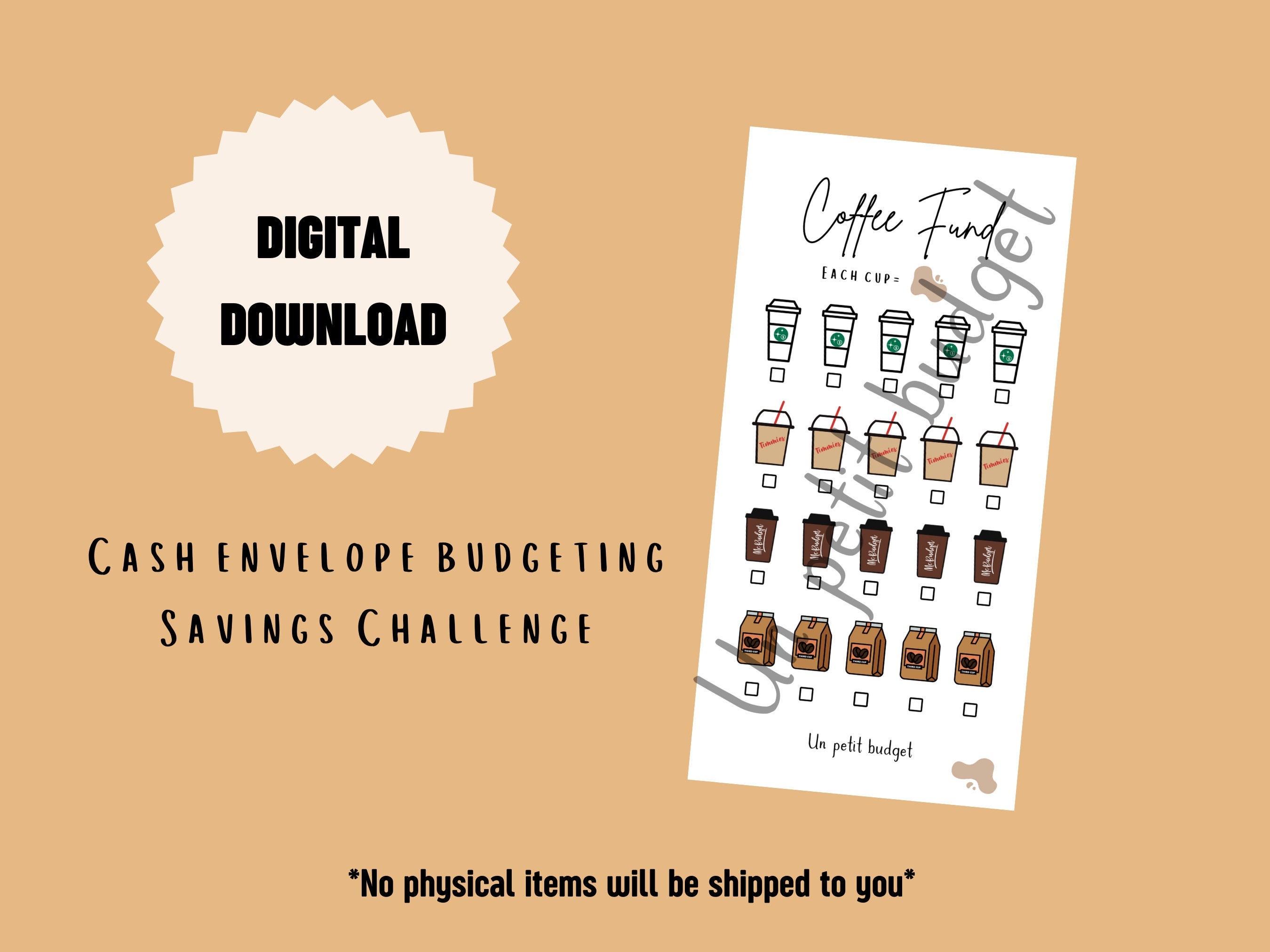 Coffee Fund Savings Challenge Printable A6 Savings Challenge - Etsy