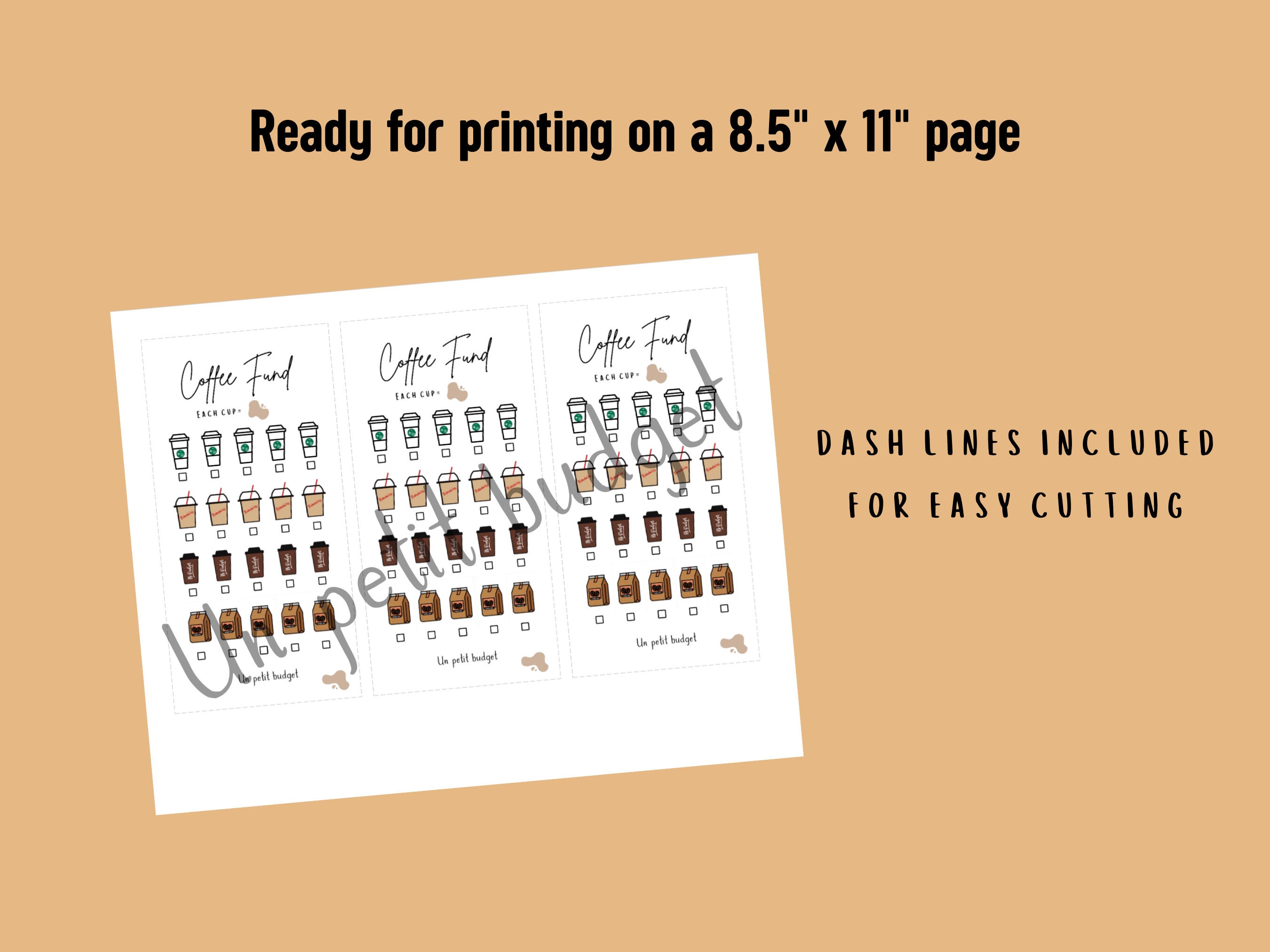 Coffee Fund Savings Challenge Printable A6 Savings Challenge Digital ...