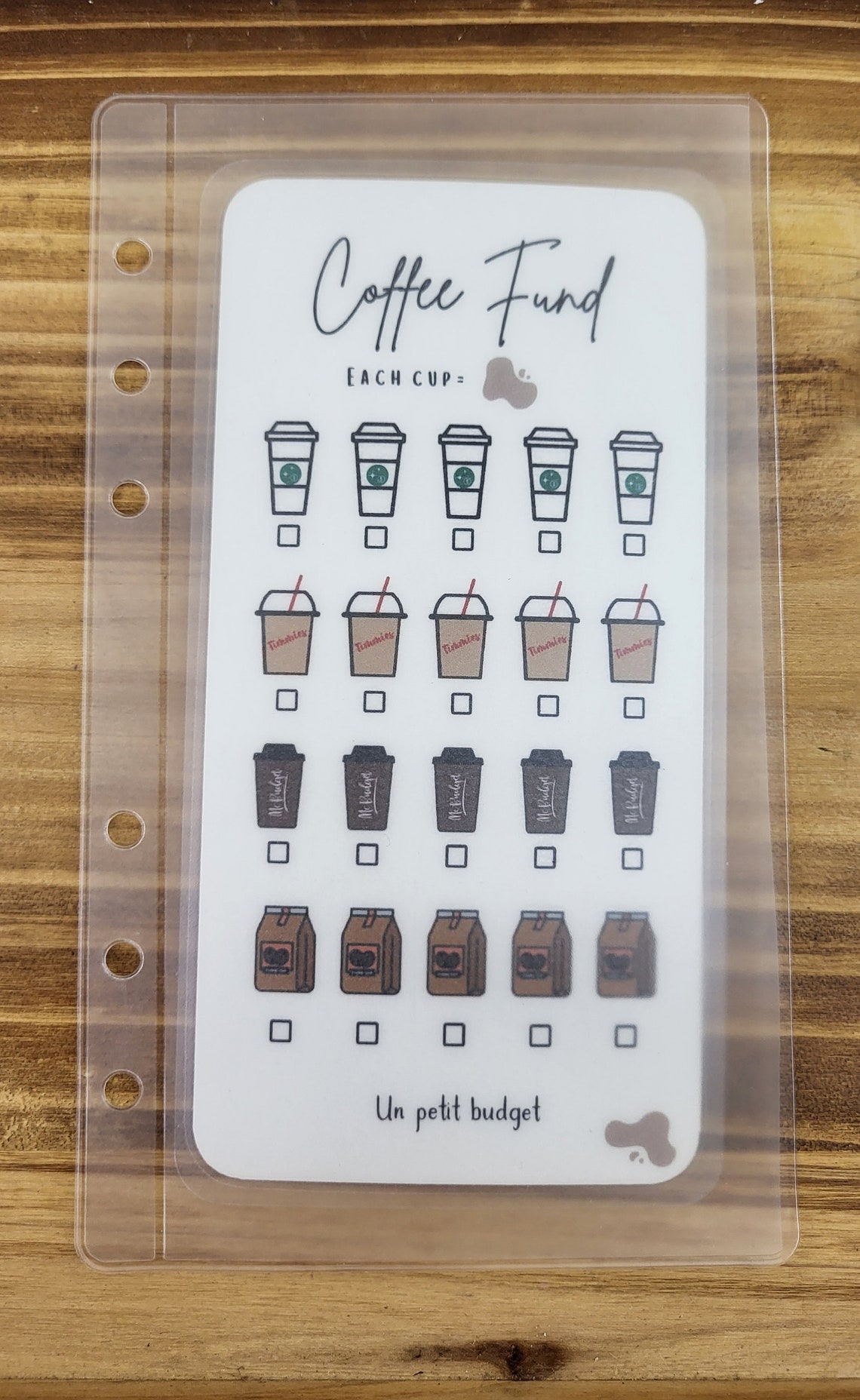 Coffee Fund Savings Challenge Laminated Savings Challenge Physical ...