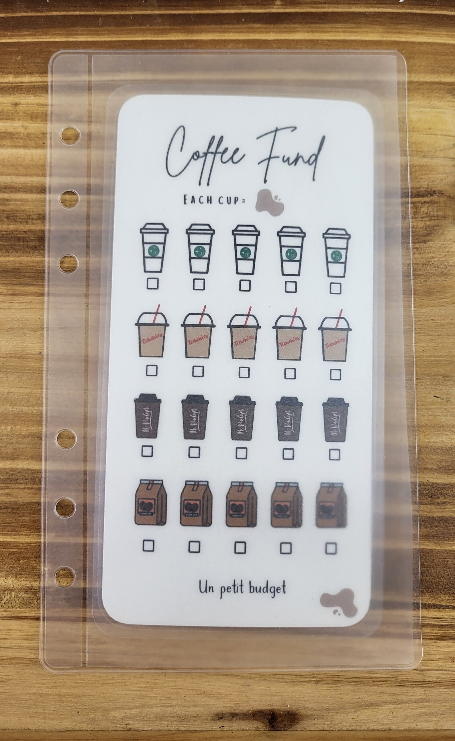 Coffee Fund Savings Challenge Laminated Savings Challenge Physical ...