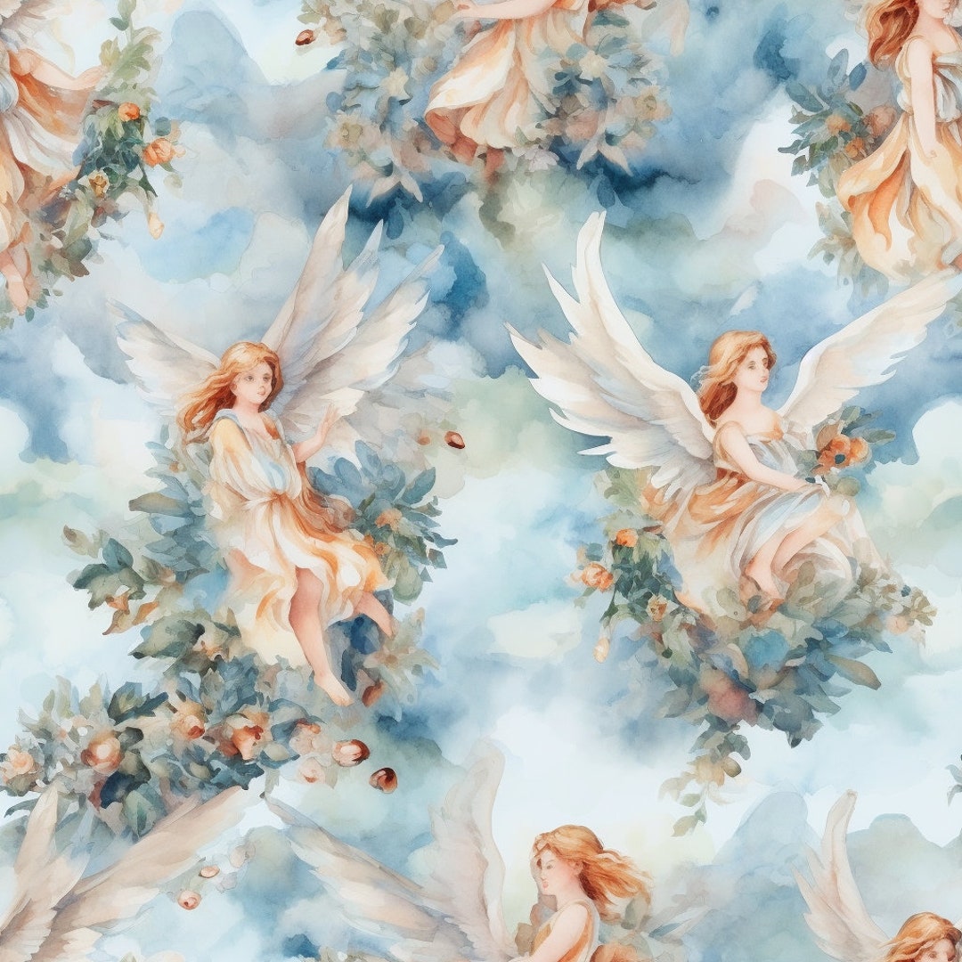 Heavenly Angels Tile Pattern - Instant Download - Etsy