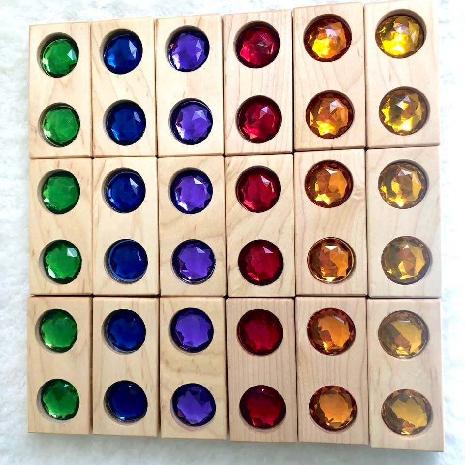 Gem Blocks 18 Pc. Set / Colour Recognition / Imaginative Play ...