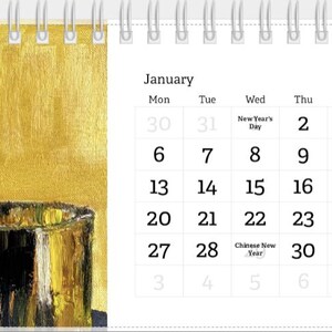 Desk Calendar 2025 Original Paintings | Desk Calendar 2025 Art | Oil ...