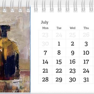 Desk Calendar 2025 Original Paintings | Desk Calendar 2025 Art | Oil ...