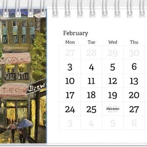 Desk Calendar 2025 Original Paintings | Desk Calendar 2025 Art | Oil ...