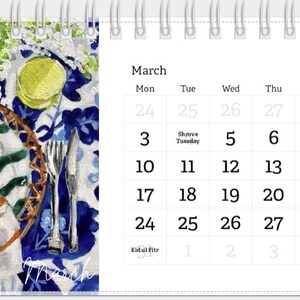 Desk Calendar 2025 Original Paintings | Desk Calendar 2025 Art | Oil ...