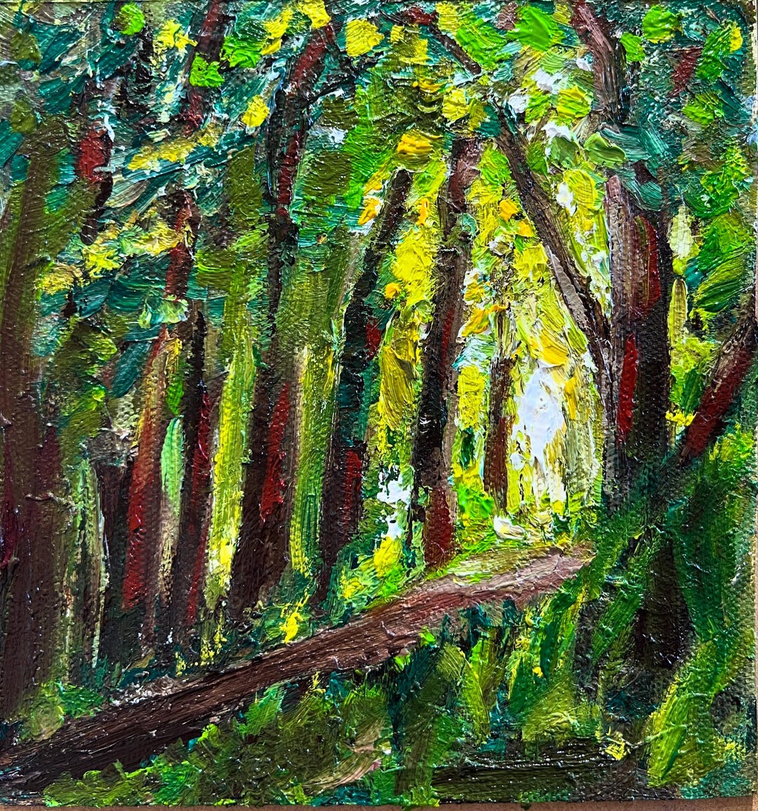 Mini Landscape Painting | 'forest Painting' | Oil Painting Collectable ...