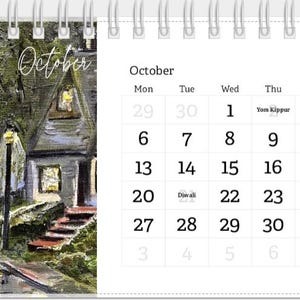 Desk Calendar 2025 Original Paintings | Desk Calendar 2025 Art | Oil ...