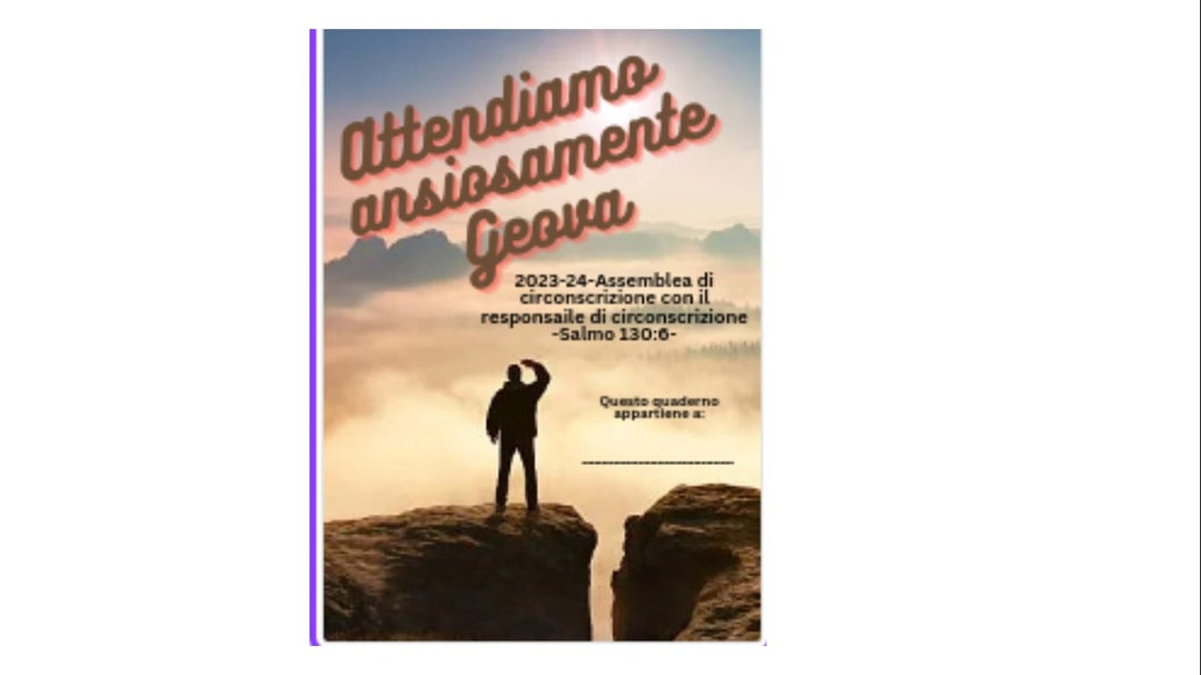 Attendiamo Ansiosamente Geova Quaderno per L'assemblea Di ...