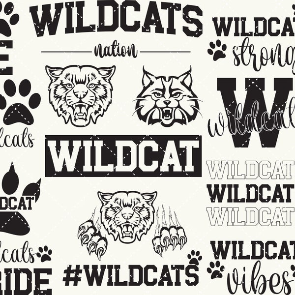 Wildcat Svg - Etsy