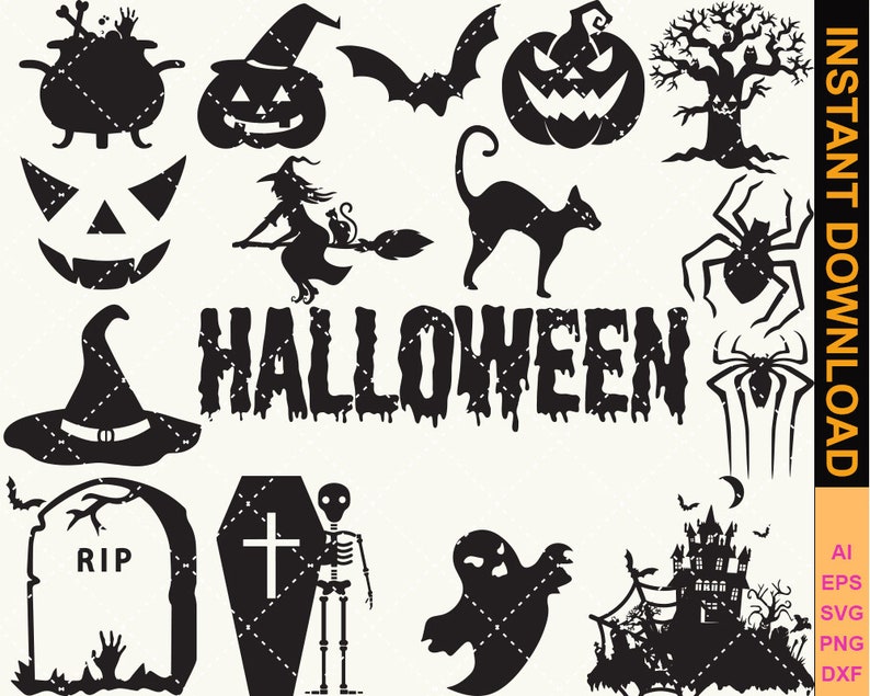 Halloween SVG Bundle, Fall Svg, Ghost Svg, Witch Svg, Autumn Svg ...
