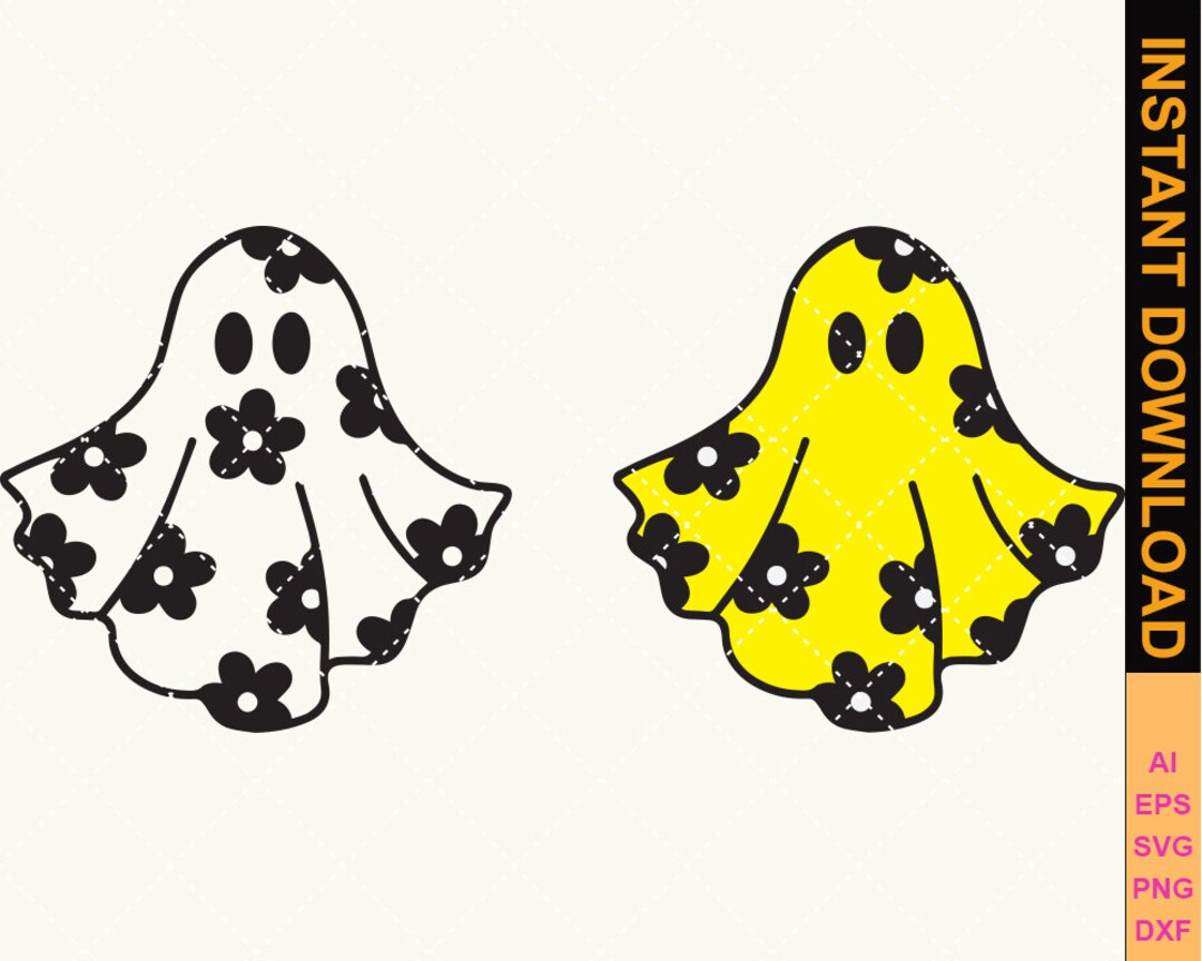 DAISY GHOST Svg, Cute Ghost Halloween SVG, Halloween Svg Design, Cute ...