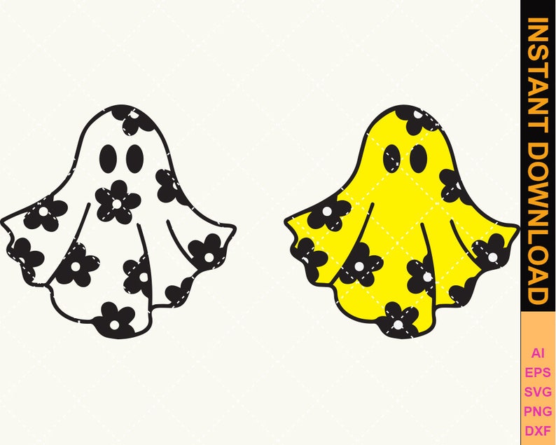 DAISY GHOST Svg Cute Ghost Halloween SVG Halloween Svg - Etsy