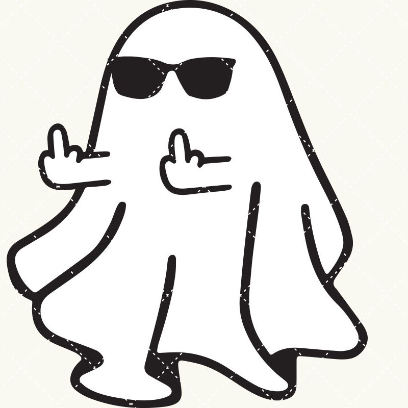 Ghost Middle Finger - Etsy