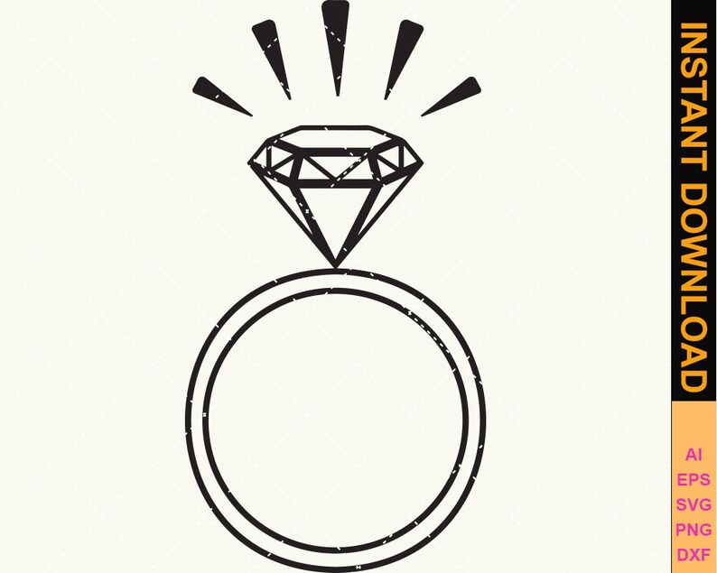 Diamond Ring Svg Wedding Ring Svg Ring Svg Wedding Clipart - Etsy