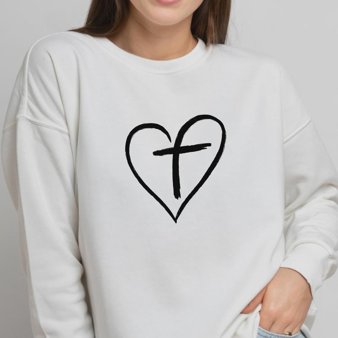 Heart Cross Svg PNG Christian Svg, Religious Svg, Digital Downloa Faith ...