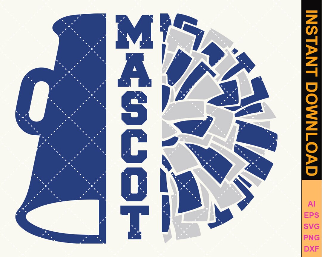 Cheer Svg, Cheerleader Svg, Megaphone Svg, Pom Pom, Cheer Cone Svg, Eps ...
