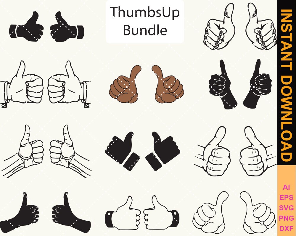 Thumbs up Svg Bundle This Guy SVG This Girl SVG Thumbs up - Etsy