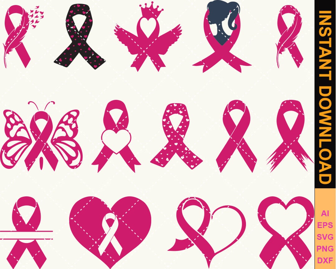 Cancer Ribbon SVG - Ribbon Outline SVG - Awareness Ribbon SVG, Cancer ...
