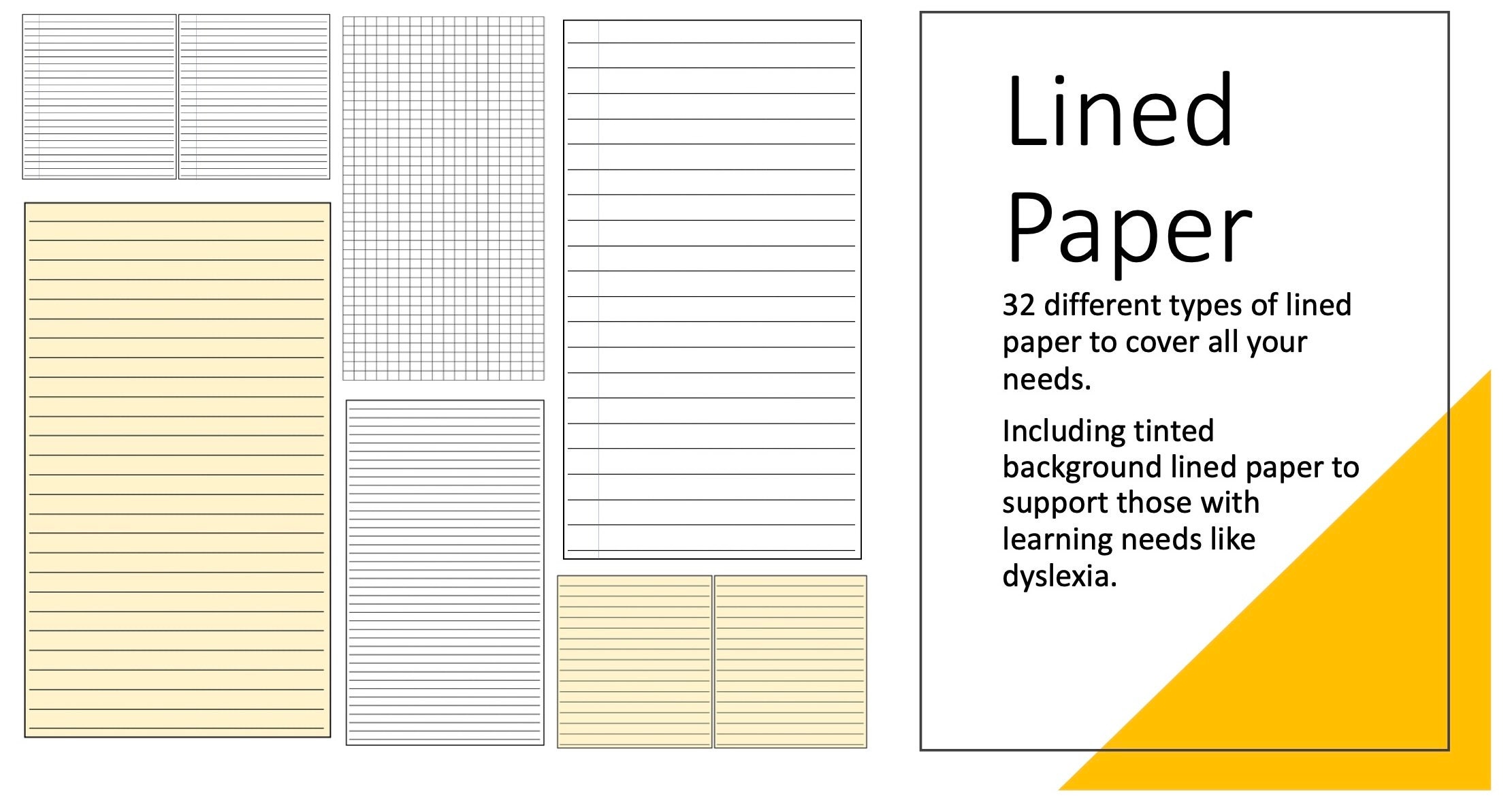 Lined and Squared Paper - Etsy